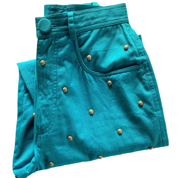 Pants & Jumpsuits | Vintage Debrah Laus Front Studded Designer ...